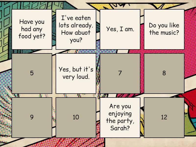 Question-answer FLYERS - Matching pairs