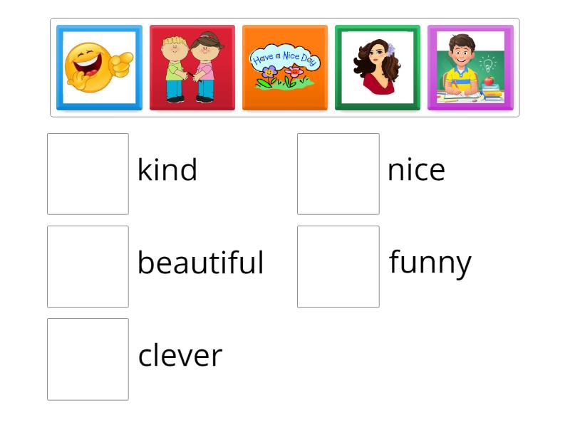 Adjectives for level 2 - Match up