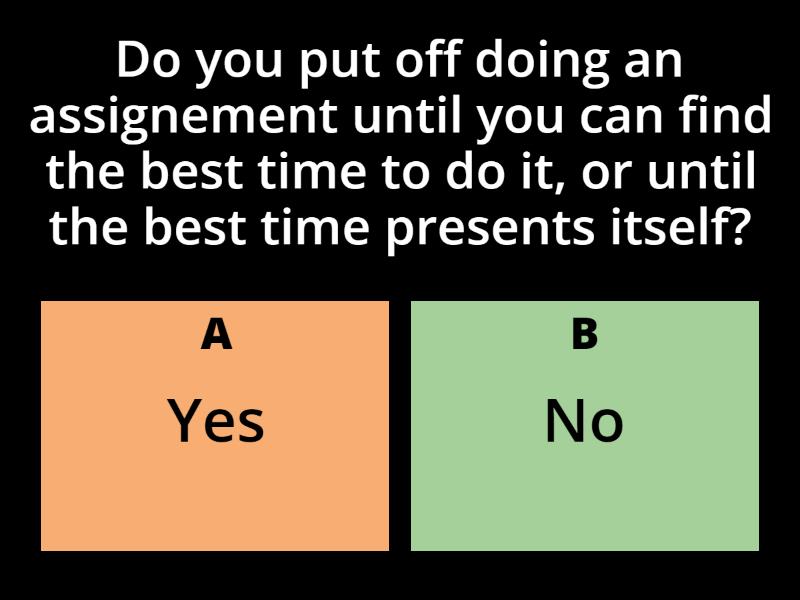 B2 - Reading - Procrastination Test - Quiz