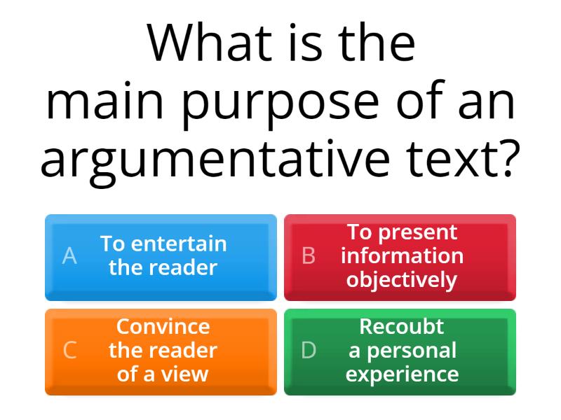 Argumentative Text - Quiz