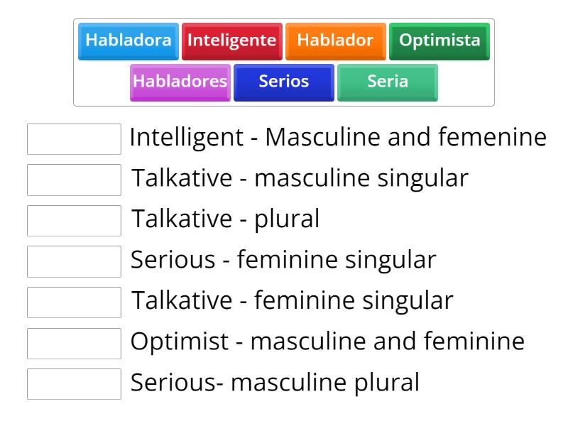Adjetivos- descripción física - Match up