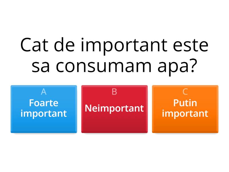 Importanta apei - Quiz