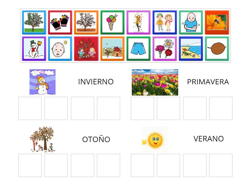 Copia de LAS ESTACIONES DEL AÑO - Group sort