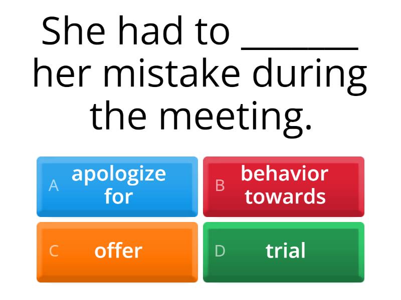 How (not) to apologize - Quiz
