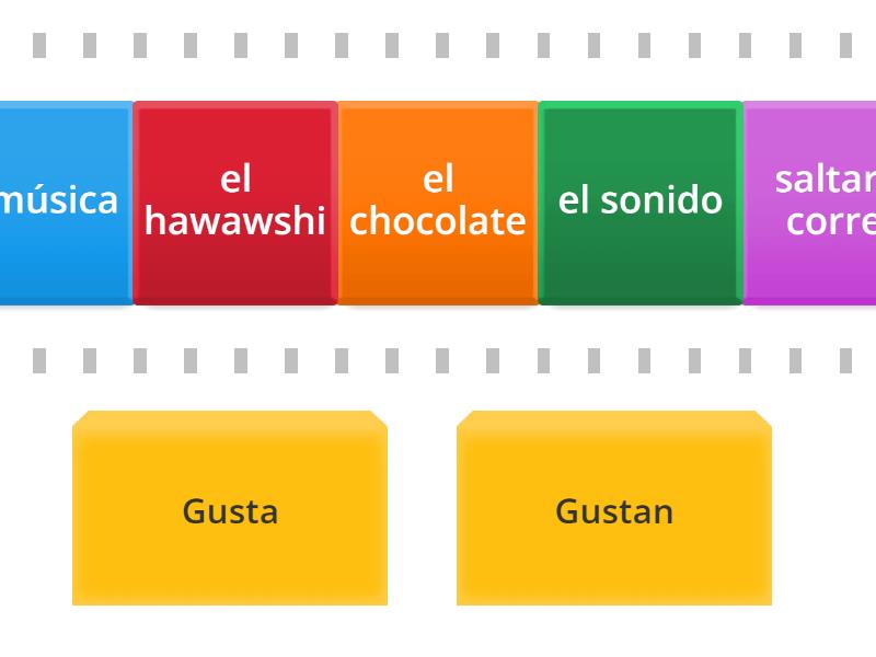Gusta/gustan - Speed sorting