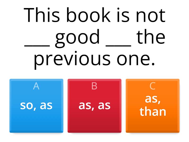 Comparative and Superlative structures - Quiz