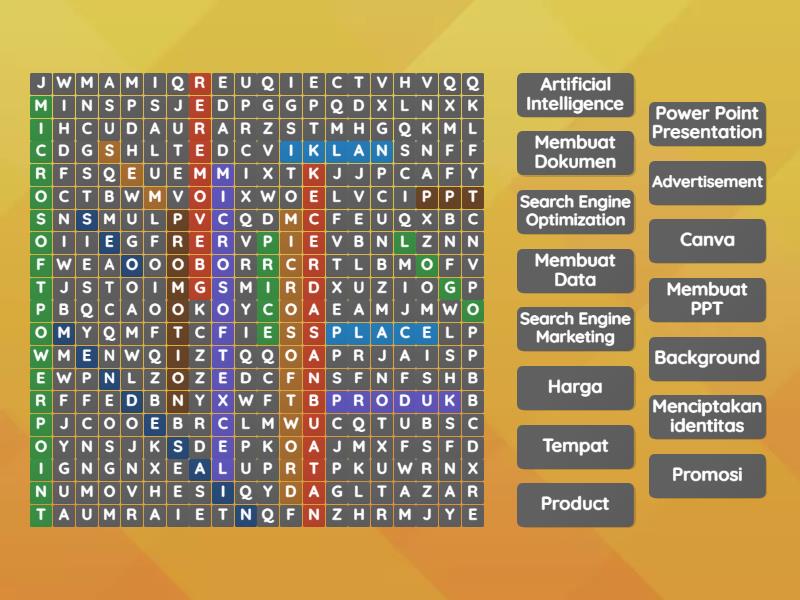 Digital Markering - Wordsearch