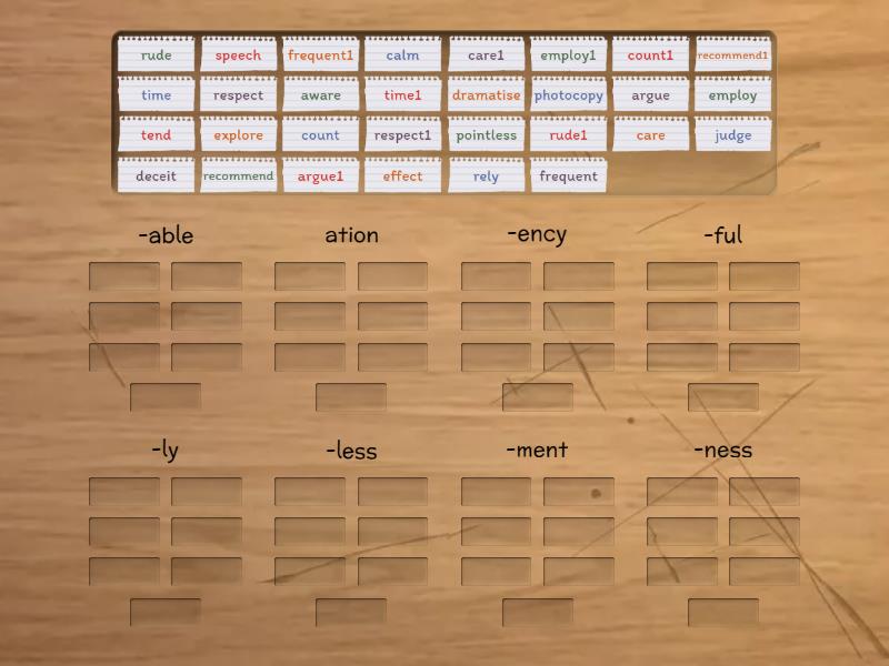 WF Acting on advice Unit 4 - Group sort
