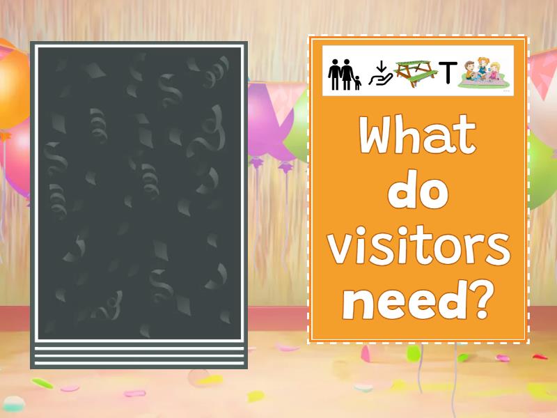 What do visitors need? - Speaking cards