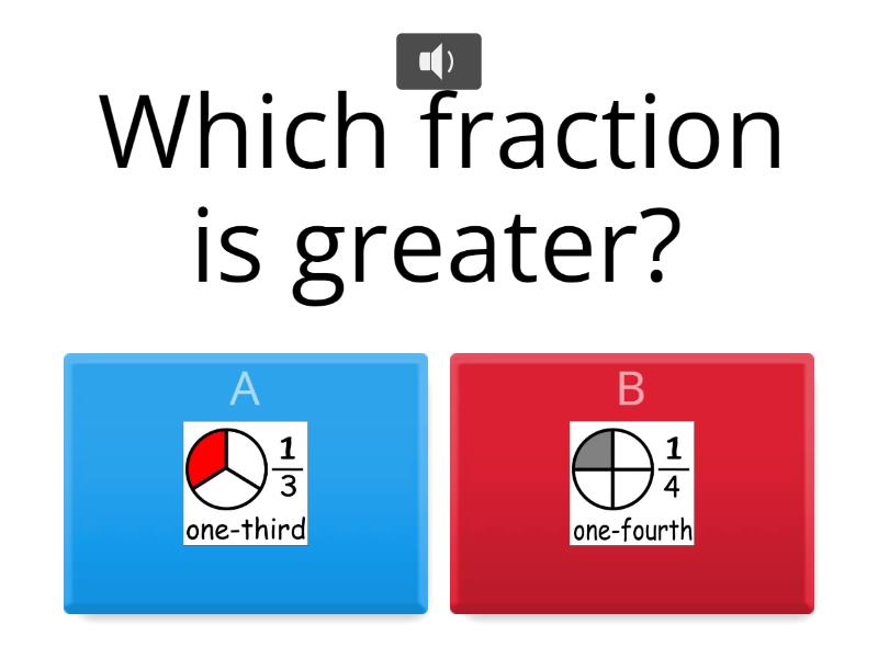 Comparing Fractions Quiz - Cuestionario
