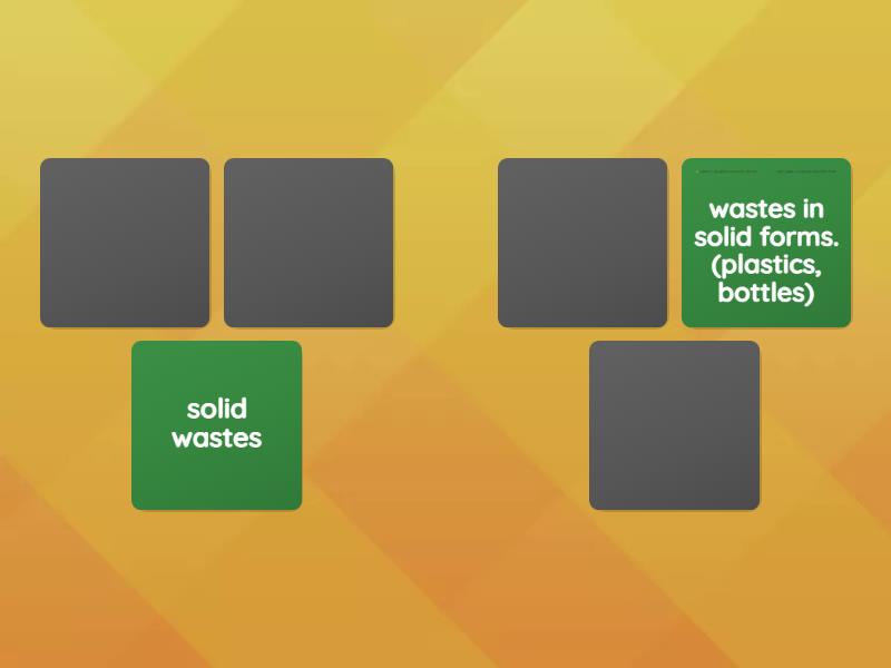 Kinds of waste - Matching pairs