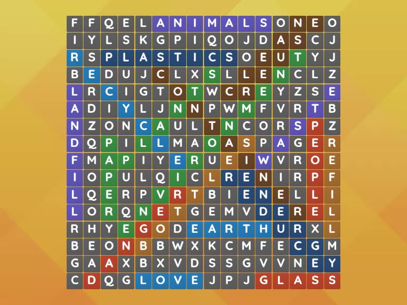 REDUCE RECYCLE REUSE WORD SEARCH - Sopa de letras