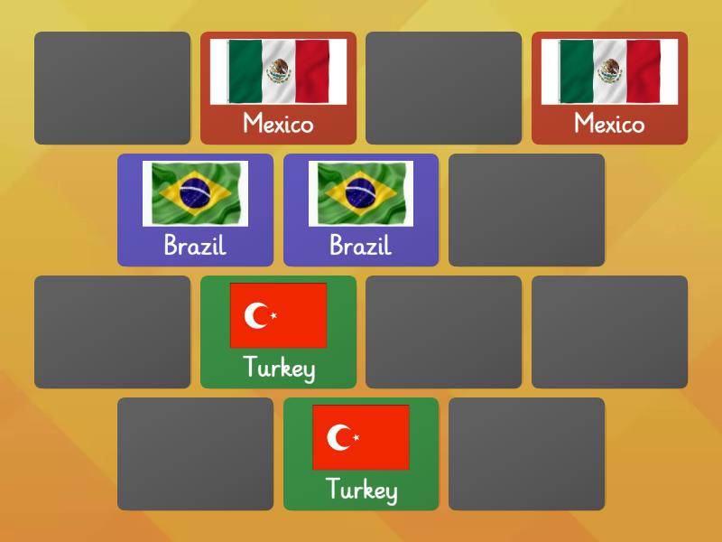 Memory Game | Countries - Matching pairs
