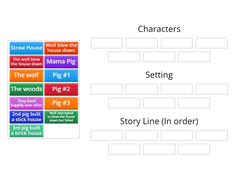 The Three Little Pigs - Group sort