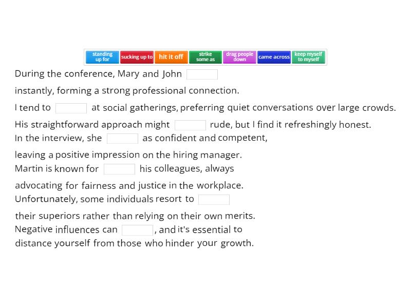 Outcomes Advanced voc from - Complete the sentence