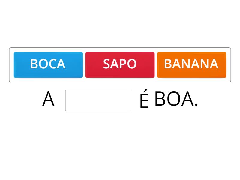 Completar com BANANA - Complete the sentence