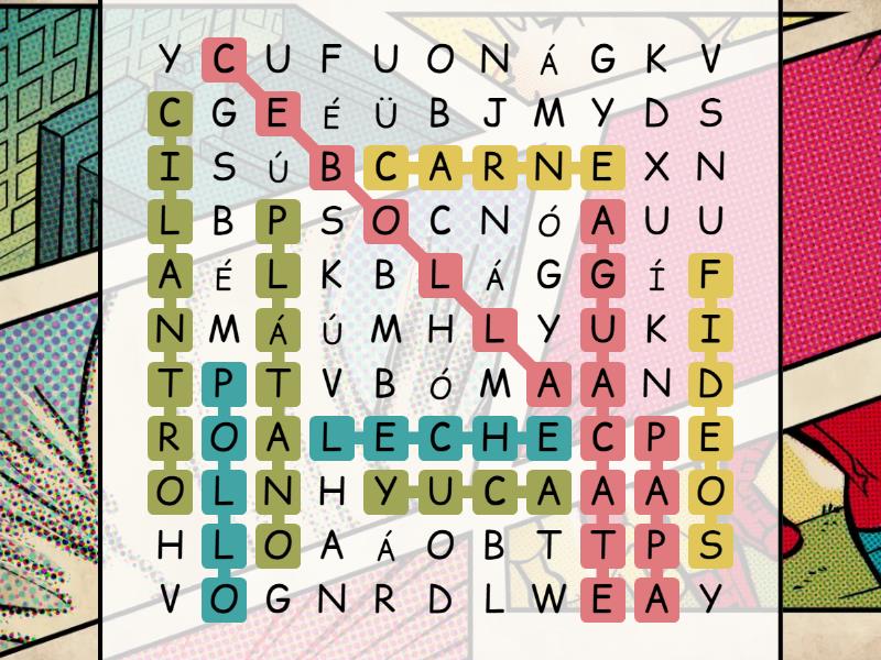 SOPA DE LETRAS DE COSAS DE COCINA - Поиск слов