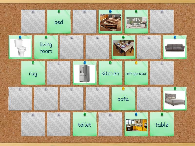 House: rooms and items - Matching pairs