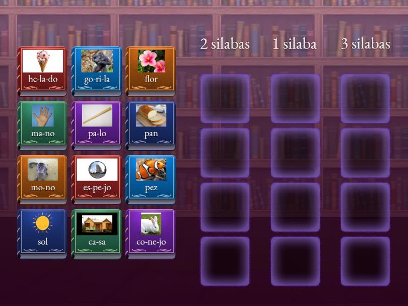 agrupar segun cantidad de silabas - Group sort