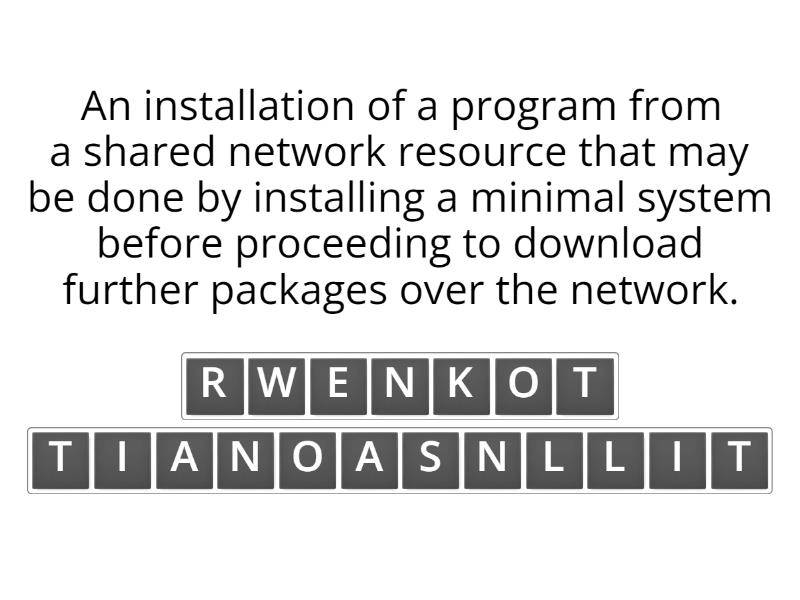Q3 Activity 3: Software Installation Types - Anagram