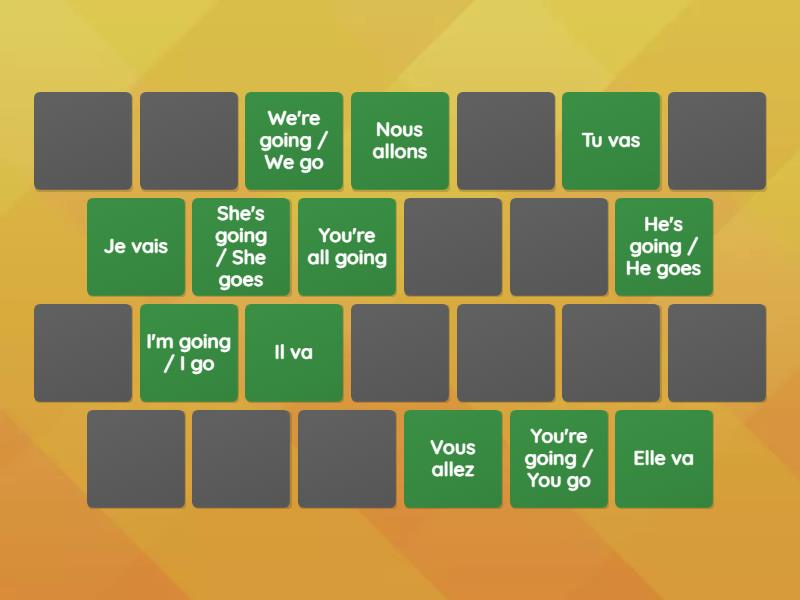 Le Futur Proche - Matching pairs