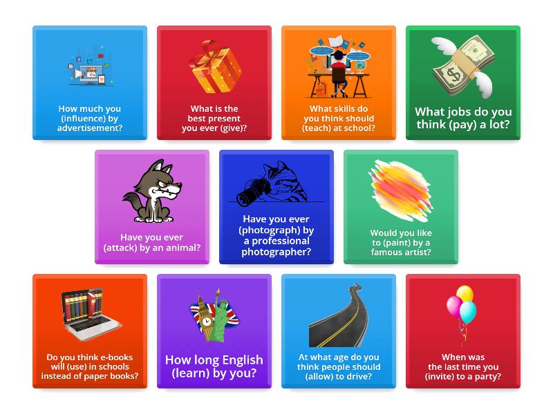 B1 Passive Voice - Flip tiles