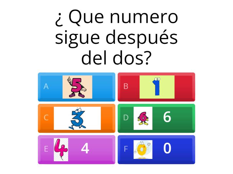 Reconocimiento de numeros y formas - Quiz