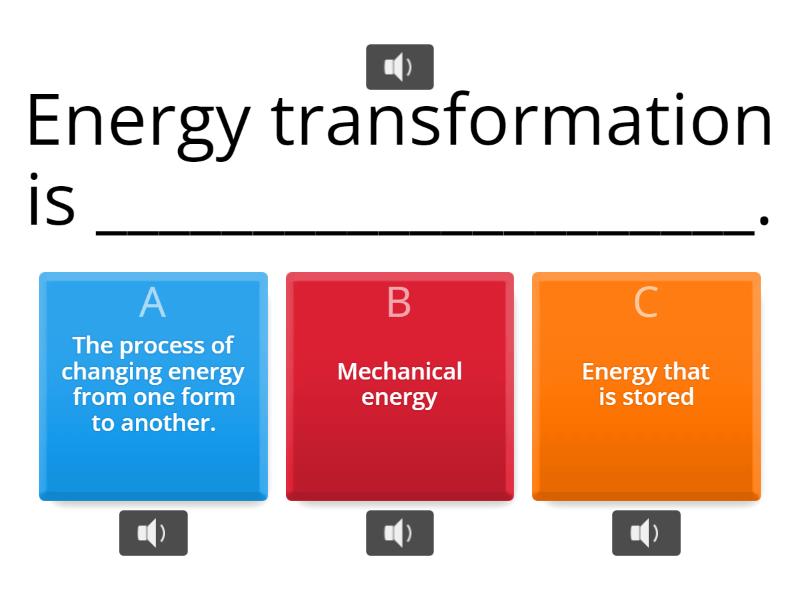 Energy Transformations - Quiz