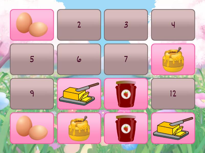 Pancake day vocabulary - Matching pairs