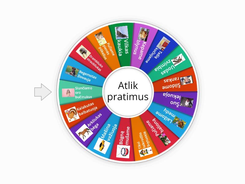 Artikuliacinė mankšta - Random wheel