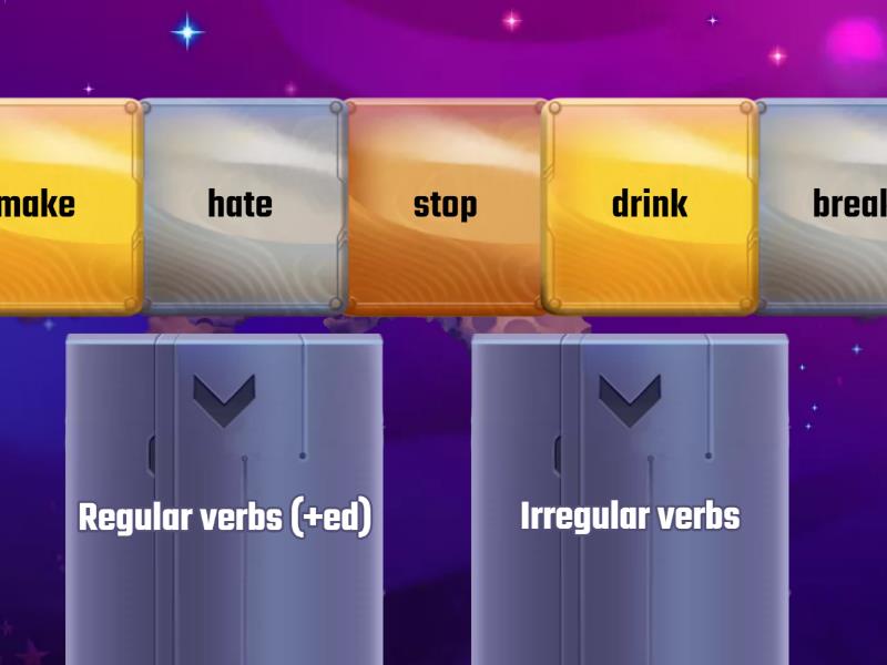 Regular verbs/ Irregular verbs - Speed sorting