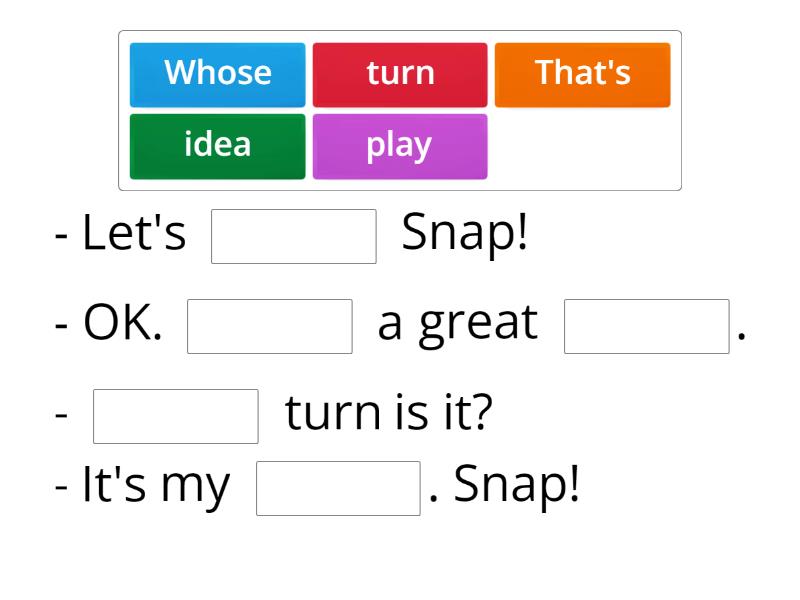 FF2 Fluency Time 5 Gaps - Missing word