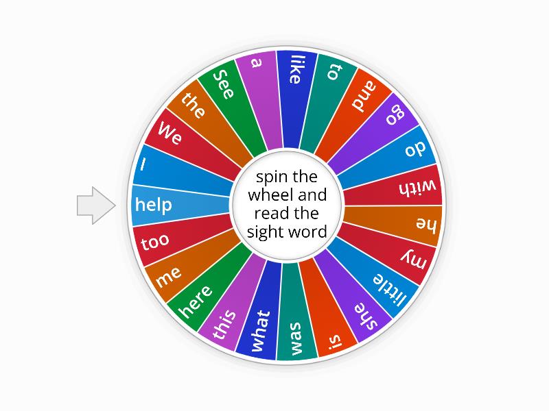 Sight Words - Spin the wheel