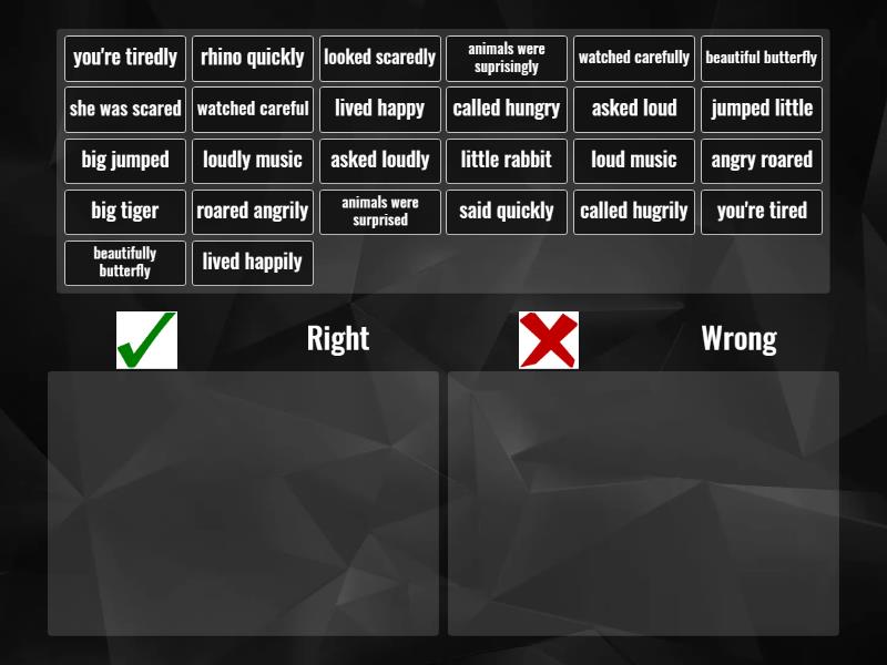 U6 L7: Adjectives and Adverbs - Group sort