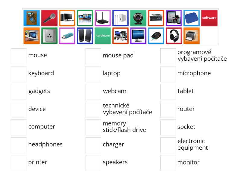Unit 7A Computing (nouns) - Match up