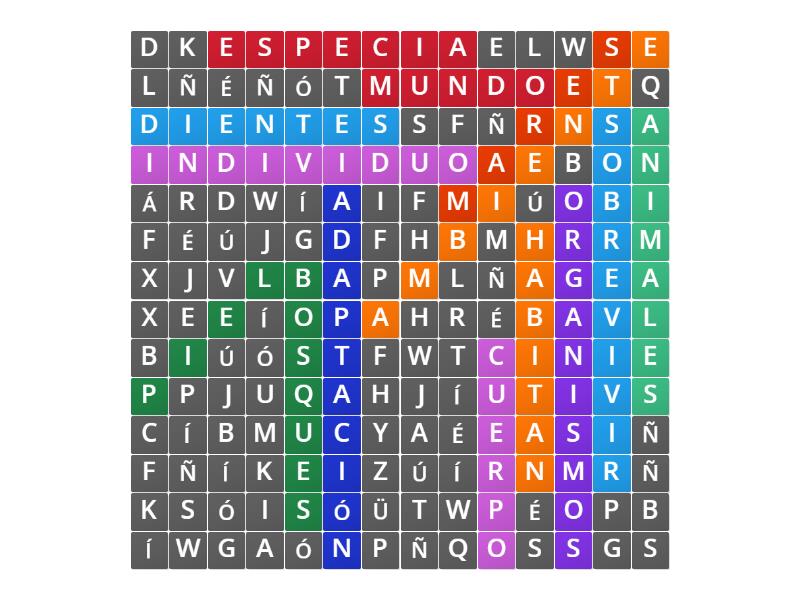 Adaptación de los seres vivos - Sopa de letras