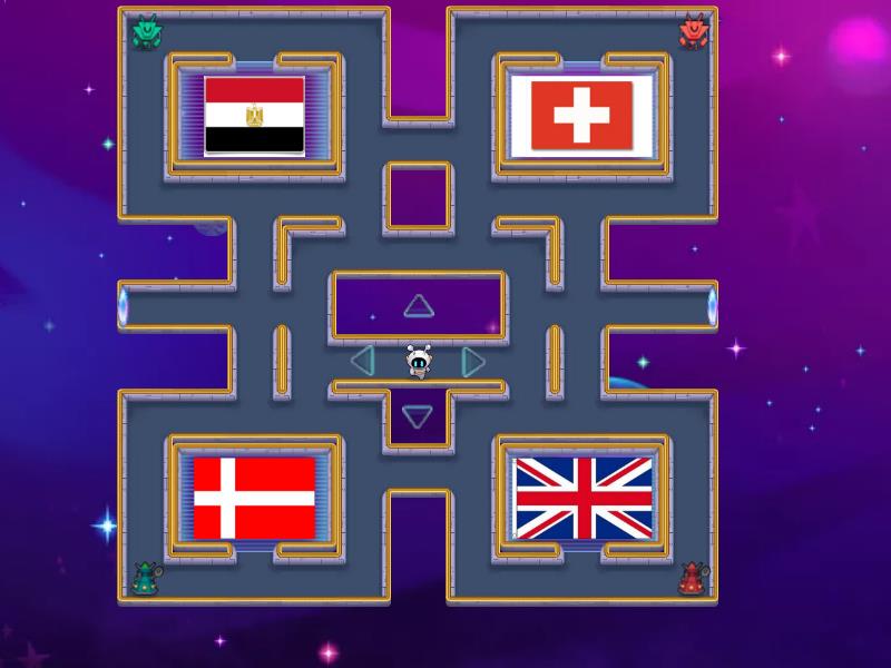 Countries and flags - Maze chase