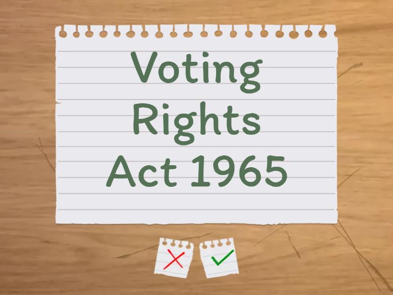 Civil Rights - Flash cards