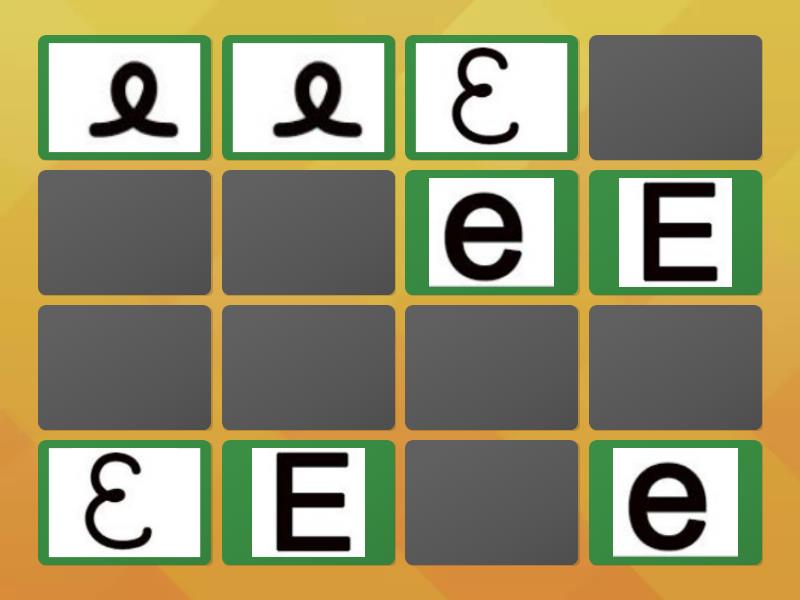 letra E - Matching pairs