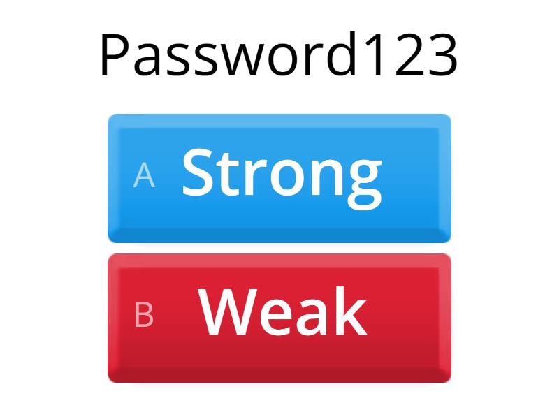 Strong vs. Weak Passwords - Quiz