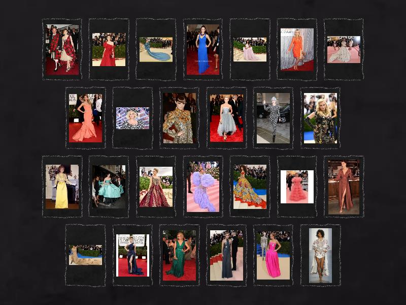 B2 Upper Intermediate Class 23 Warm-up Colors Met Gala - Flip tiles