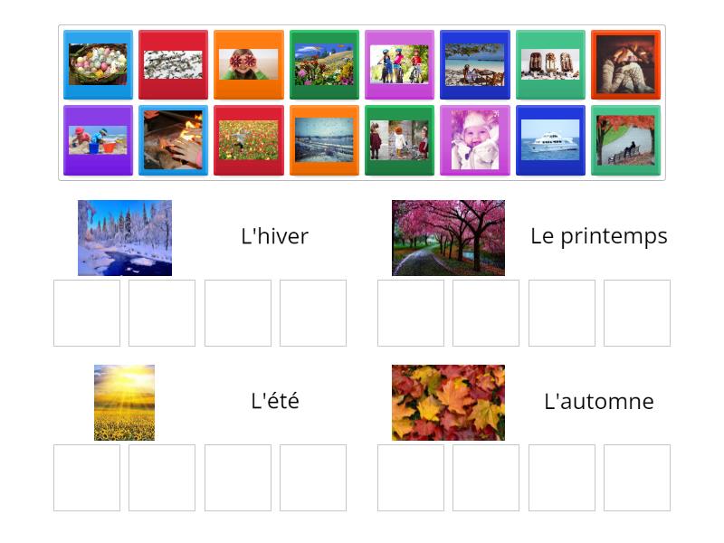 les saisons - Group sort