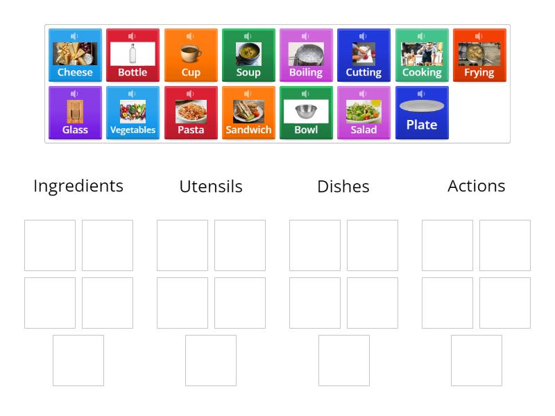 I want to cook! - Group sort