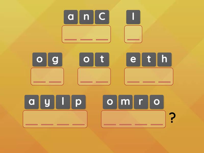 Present simple - Anagram