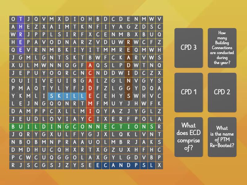 ALL ABOUT ECD - Sopa de letras