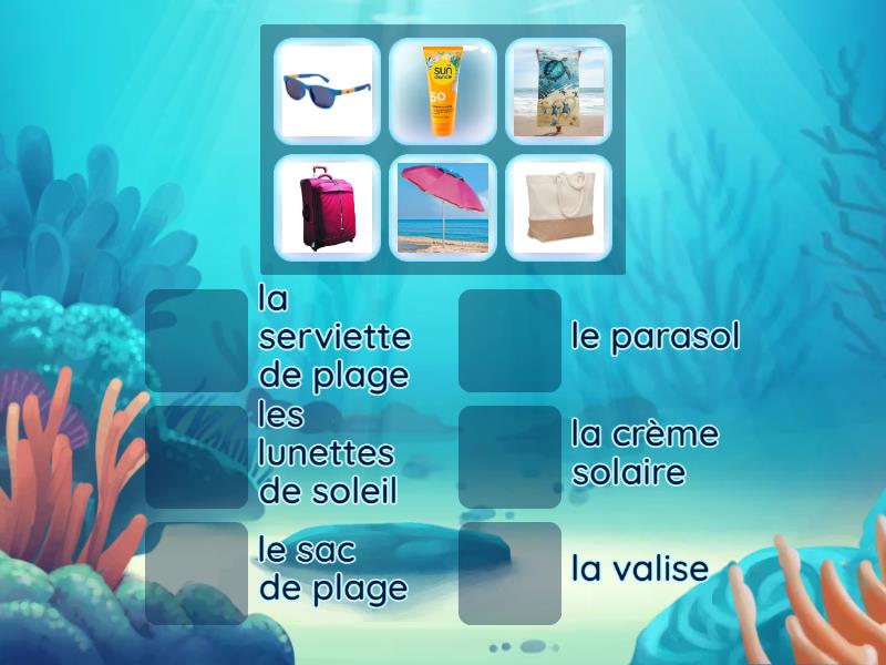 Les vacances/ la mer - Match up