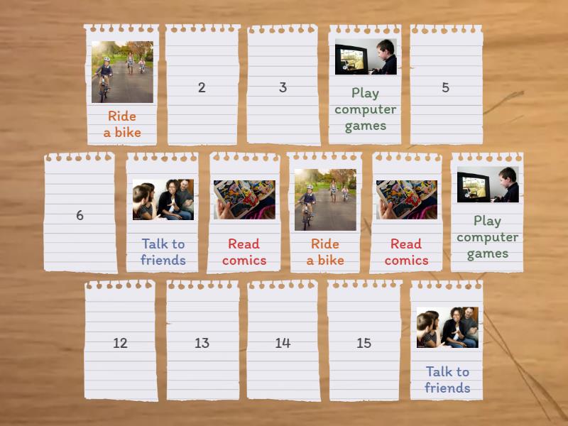 Unit 4 I love the weekend - Matching pairs