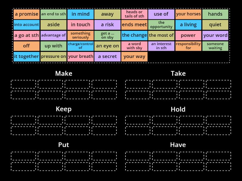 Collocations 2 - Group sort