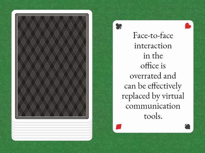 work - Speaking cards