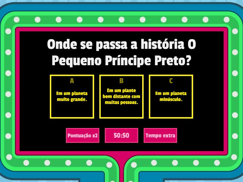 O Pequeno Príncipe Preto - Gameshow quiz